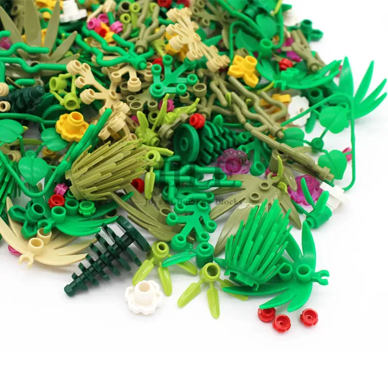 Plants vs Zombies Toys Inspired Building Blocks: Tree, Grass, Bush, and ...