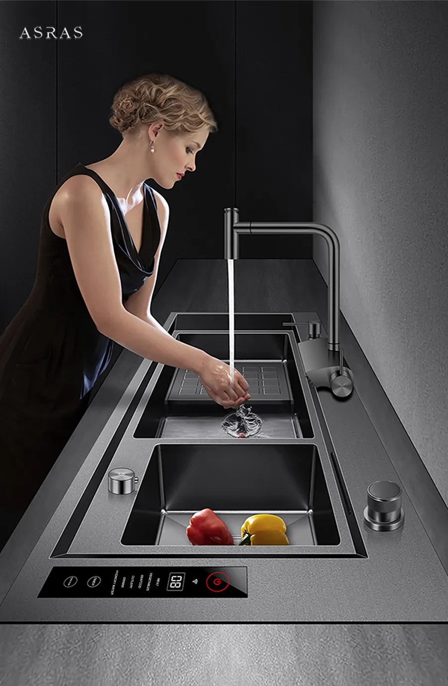 ASRAS Handmade Ultrasonic Smart Purifying Kraus Undermount Workstation ...