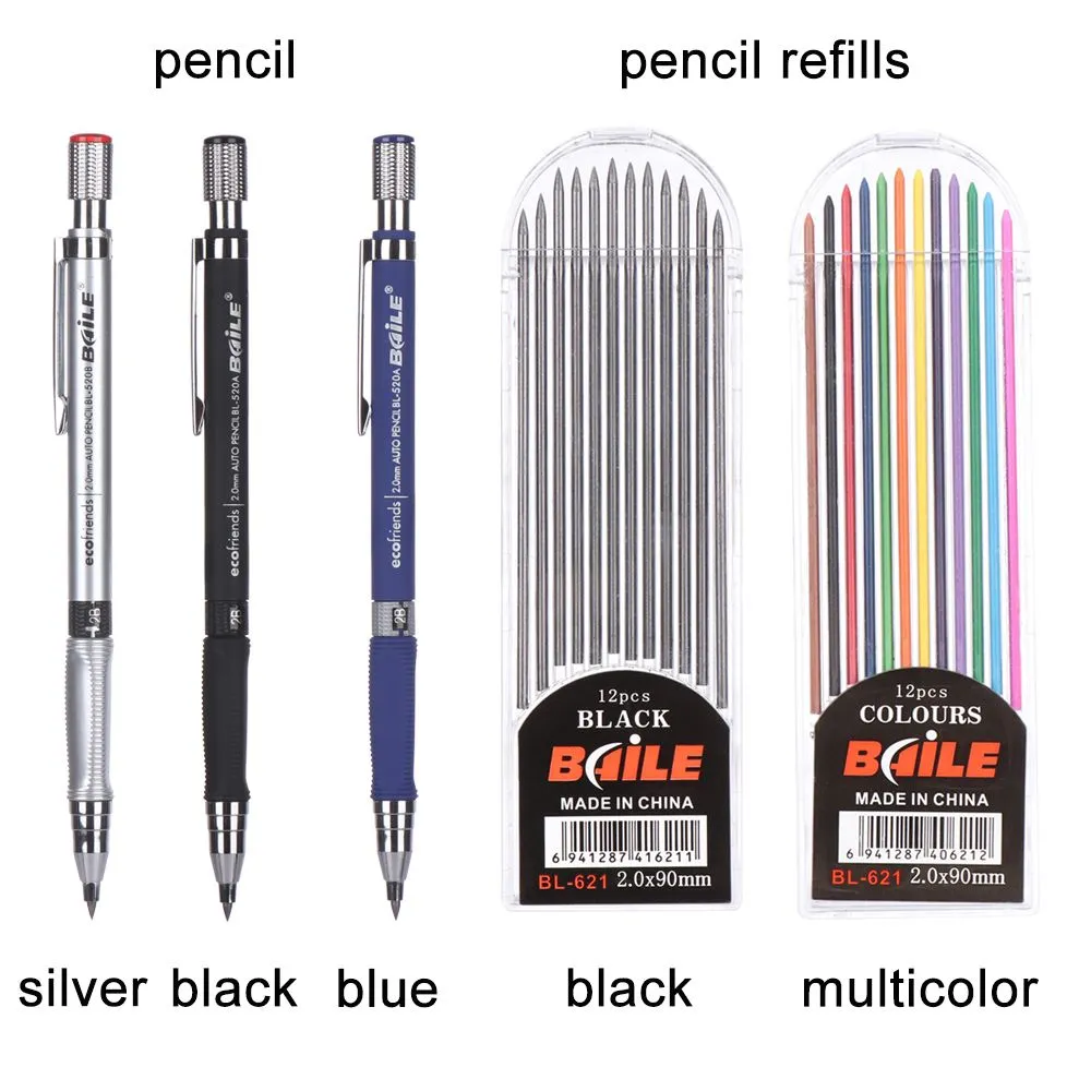 Stationery Pencil Pouch Included: Smooth Writing Automatic Pencil With ...