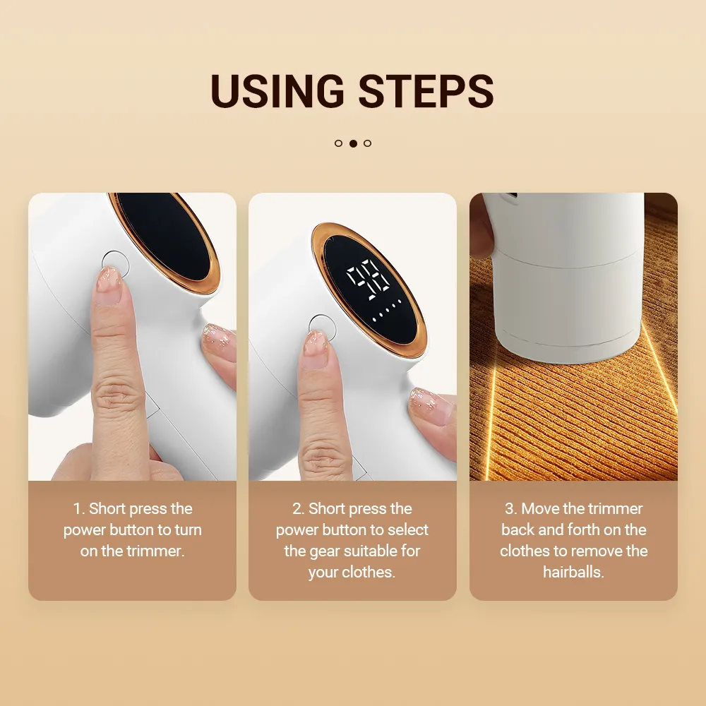 Electric Lint Trimmer Rechargeable Fabric Shaver with Digital Display ...