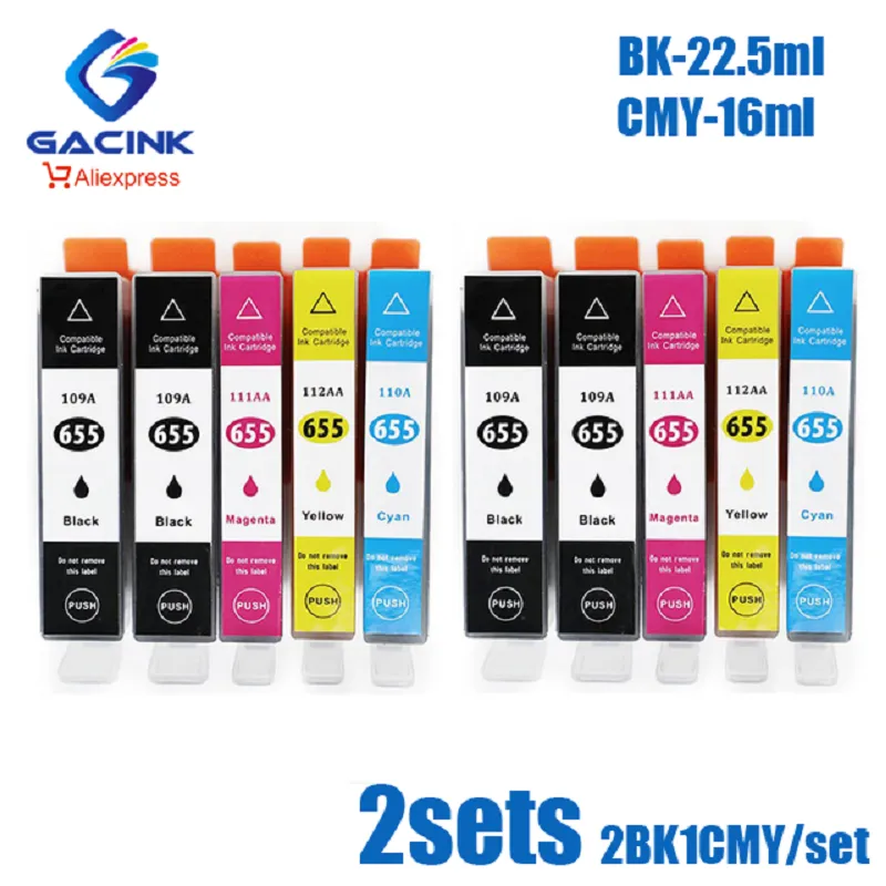 GACINK Compatible 655XL Ink Cartridge Replacement for HP Deskjet 3525 ...