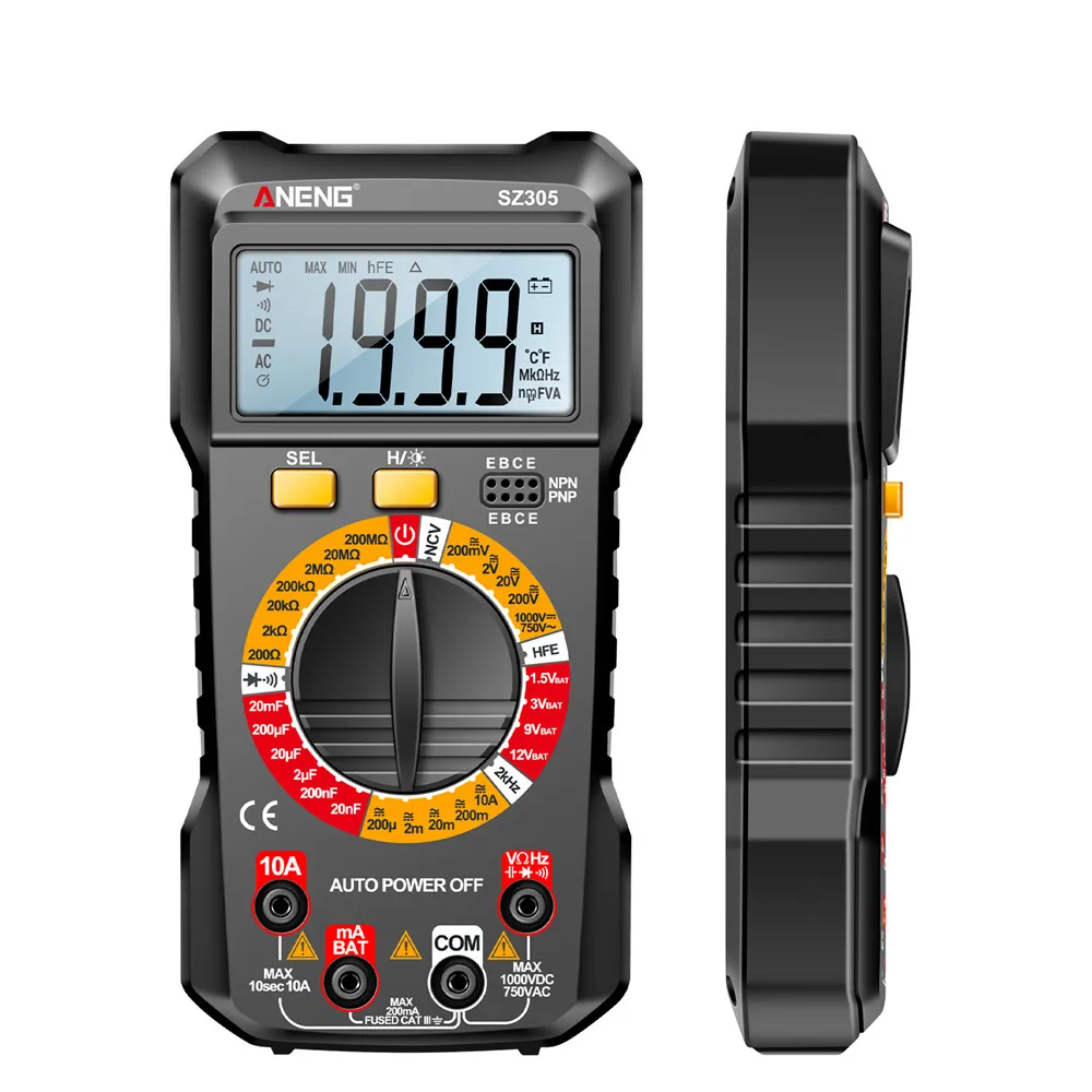 DHgate.com:High Precision Multimeter: ANENG SZ304/SZ305 Autoranging Volt Ohm Amp Meter for AC/DC ...