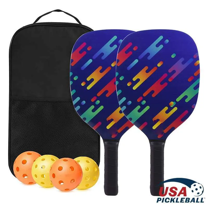 USAPA High-Quality 7-Layer Poplar Pickle Racket Wooden 2-Pack Set ...