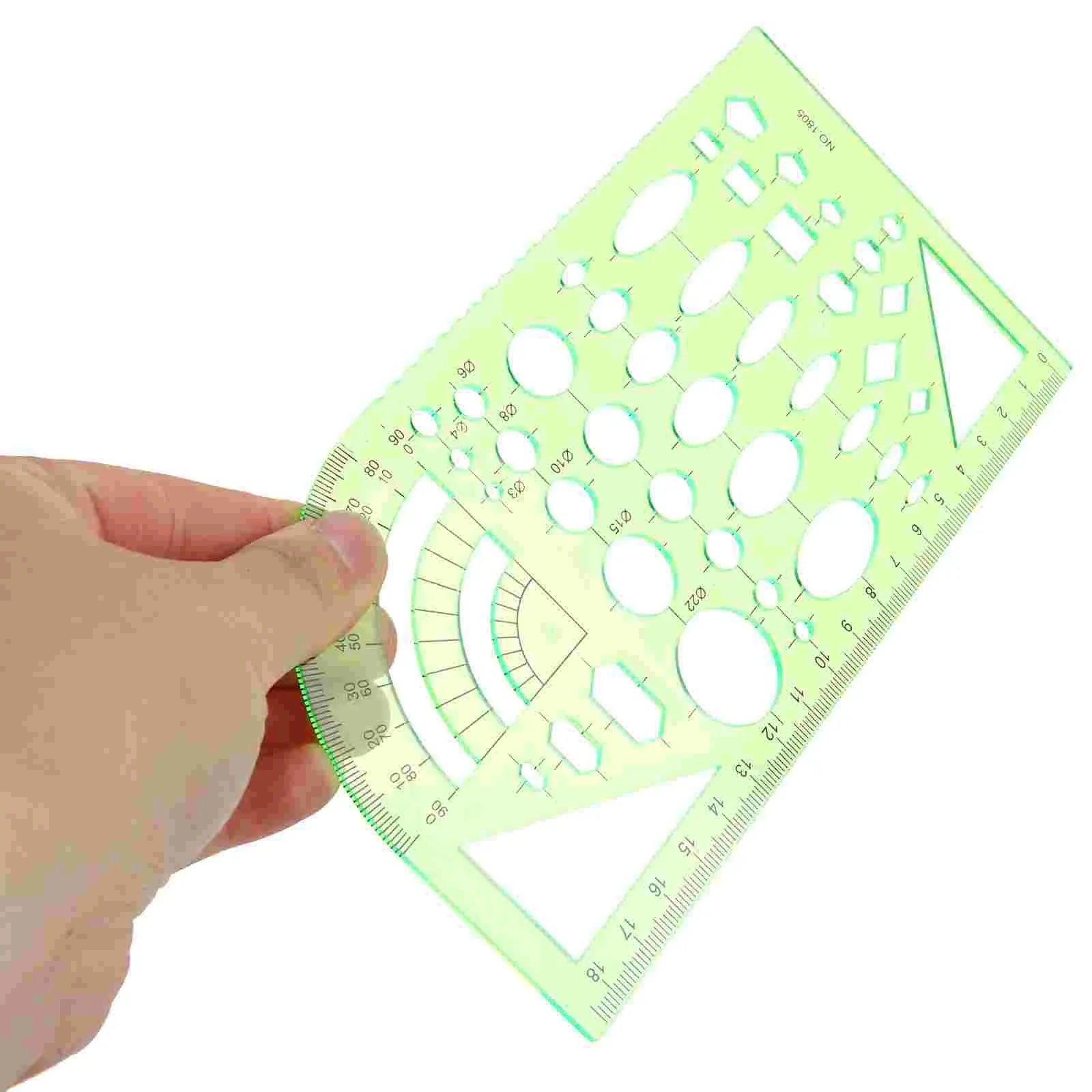 Drawing Template Ruler For Kids Geometry Drafting Stencils With Plastic Circles For Painting And ...