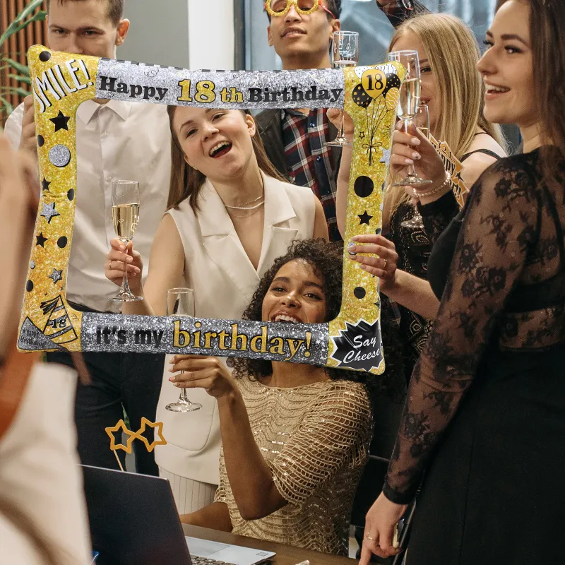 Inflatable PVC Birthday Balloon Photo Frame Party Decoration from ...