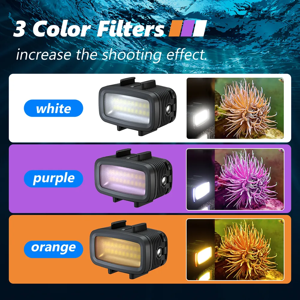700LM Seafrogs Waterproof LED Video Light for GoPro Underwater ...