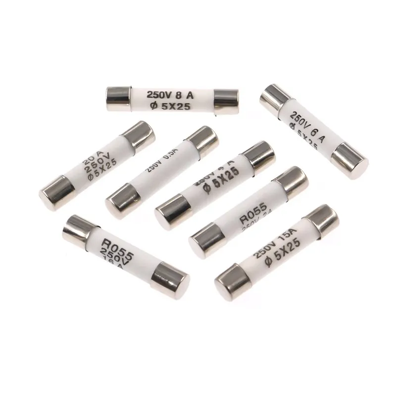 Assorted Fuses: RO55 Fast Blow Ceramic Fuse Kit, 5x25mm, 250V, 0.5A 30A ...