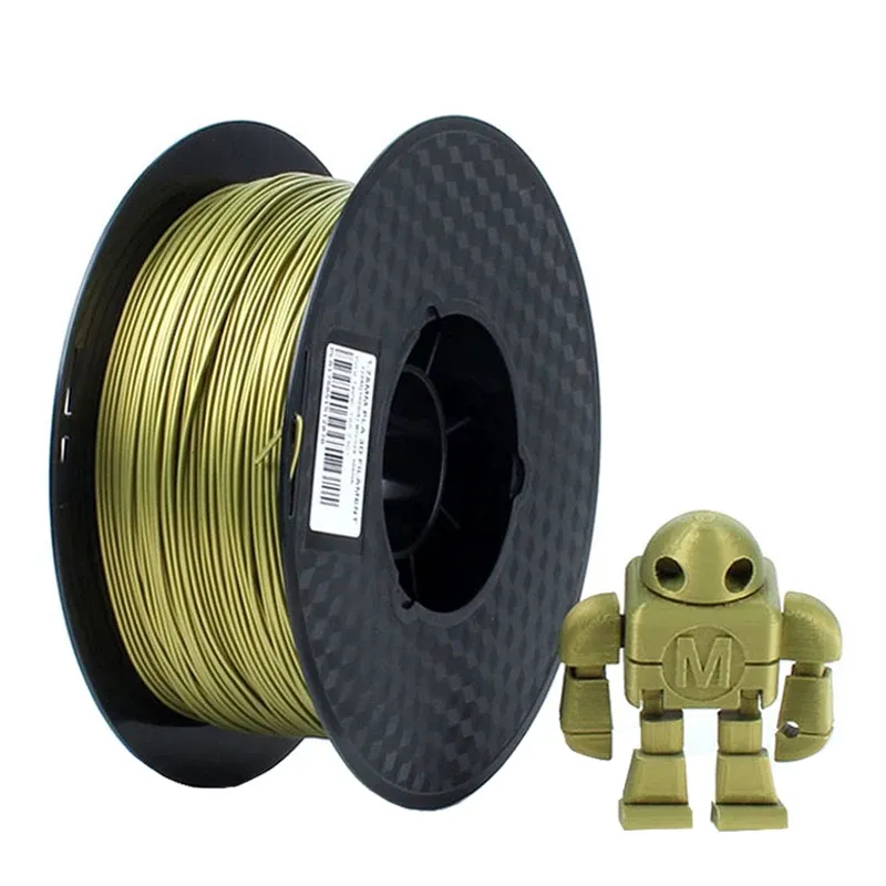 Gold 3D Printer Filament Metallic PLA 1.75mm, 1Kg Spool, Metal Texture ...