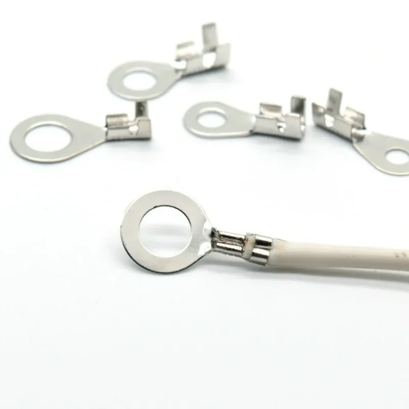 100-Piece Ring Terminal Assortment Kit: M3, M4, M5, M6, M8, M10 Copper ...