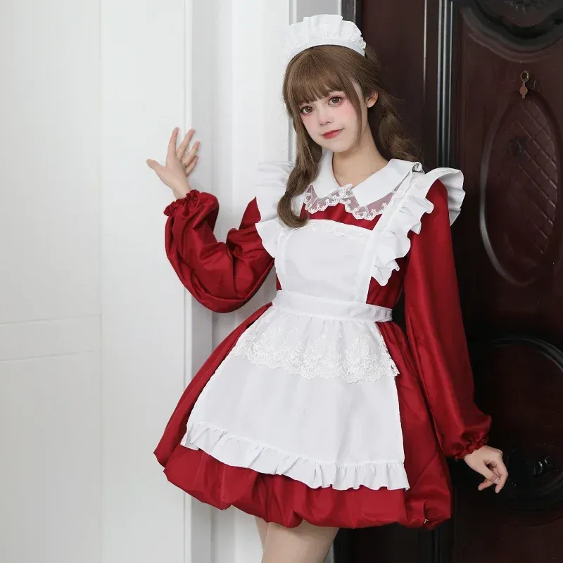 Kawaii Lolita Anime Maid Vampire Outfit Pink And Blue Skirt Costume For ...