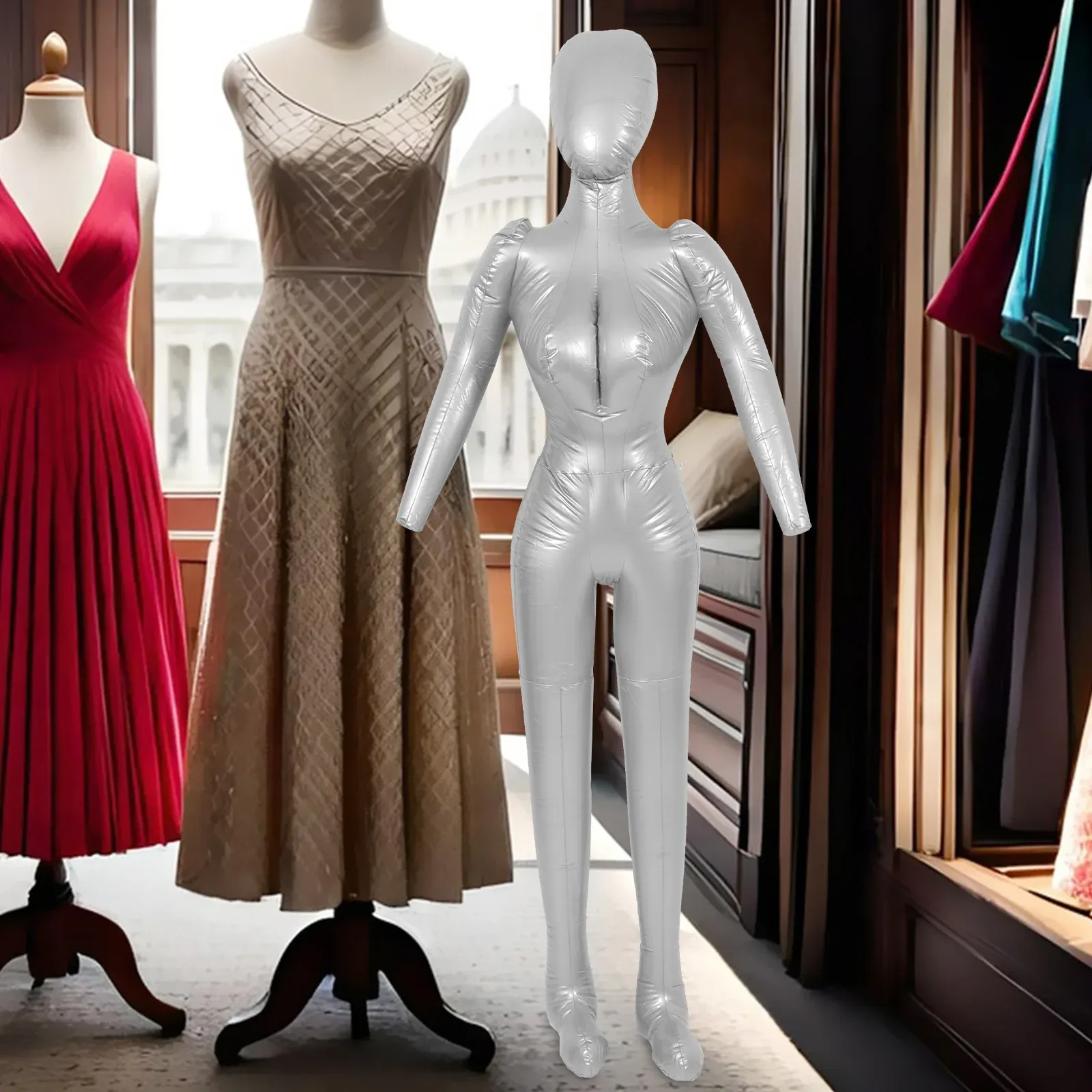 Portable 165cm Full Body Inflatable Mannequin Model For Women Perfect ...