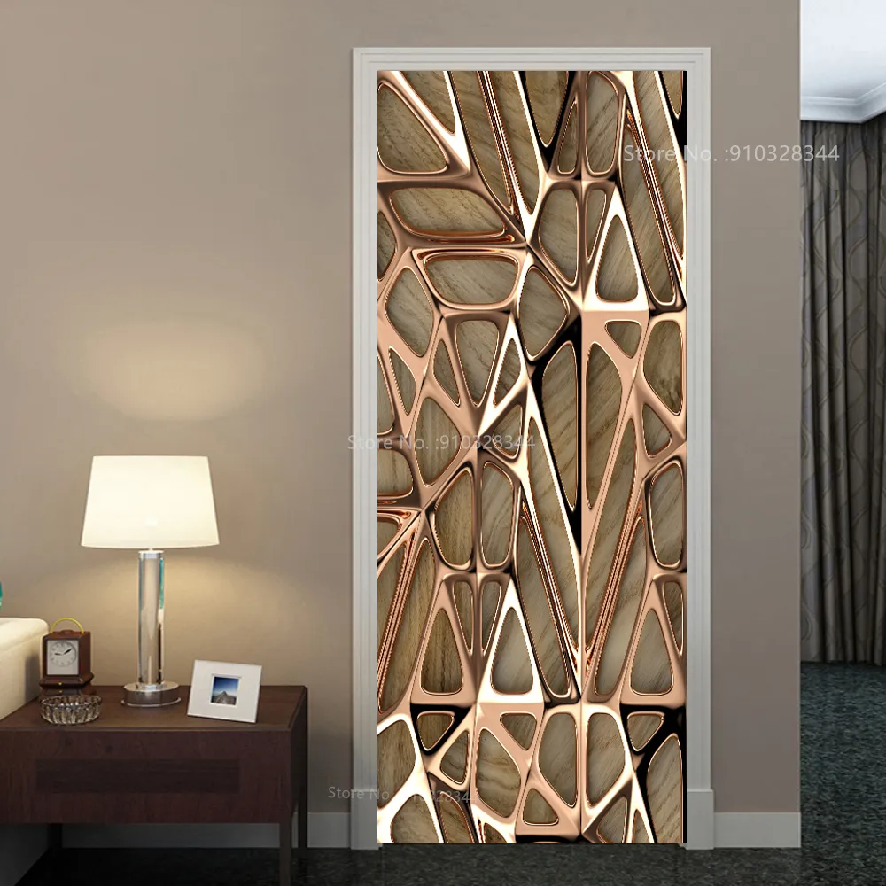 Premium Self-Adhesive 3D Door Stickers - Flower Design, Custom Size ...