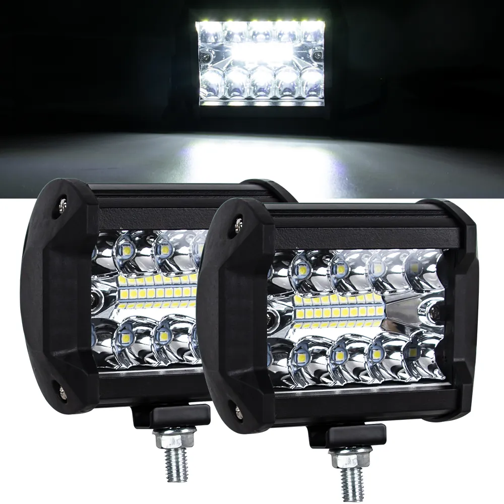 7 inch LED Bar Light 3 Rows Combo Beam Work Light for 12V 24V Offroad ...