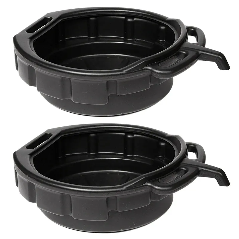 2x 10L Drain Pan Waste Oil Collector Tank Gearbox Oil Tray for Auto ...