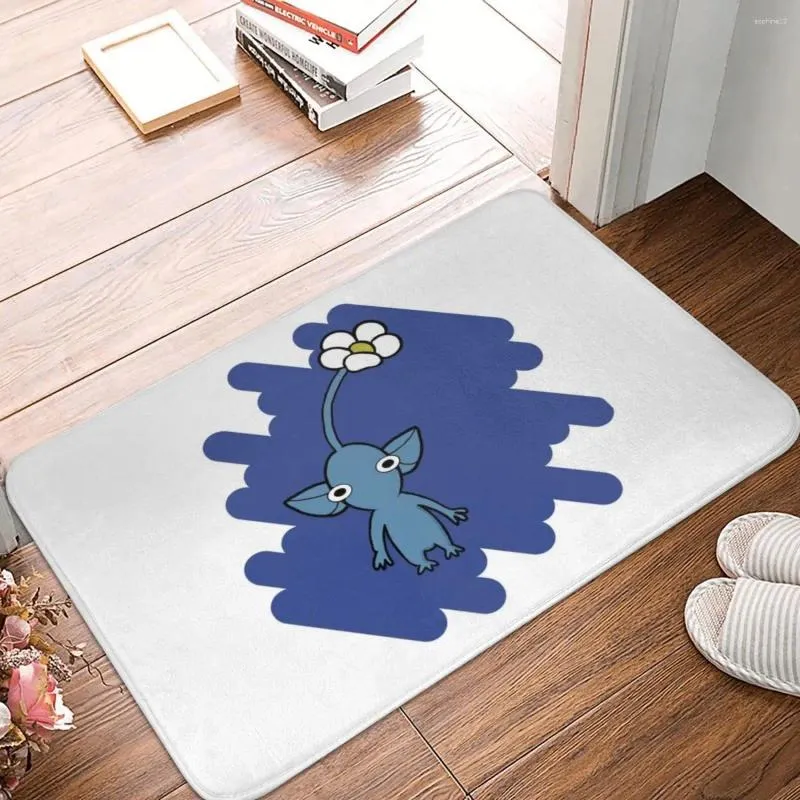 P Pikmin Blue Scribble Design Doormat Rug Anti Slip Footpad For Bath ...