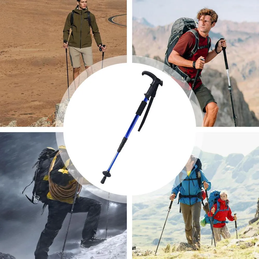 Outdoor Trekking Poles Adjustable Telescopic Hiking Sticks with Wrist ...