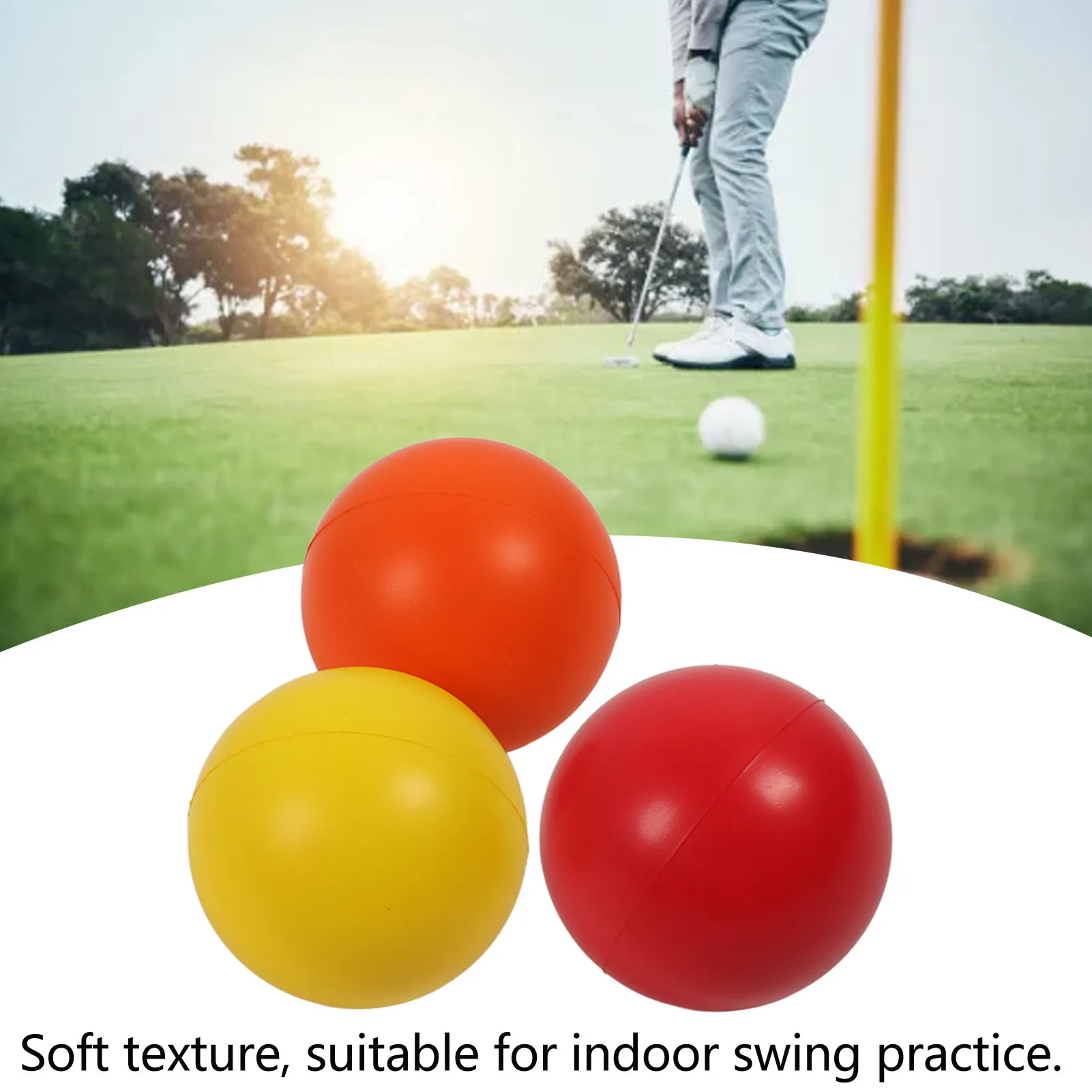 DHgate.com:3-Pack PU Slow Rebound Golf Balls for Indoor Swing Training ...