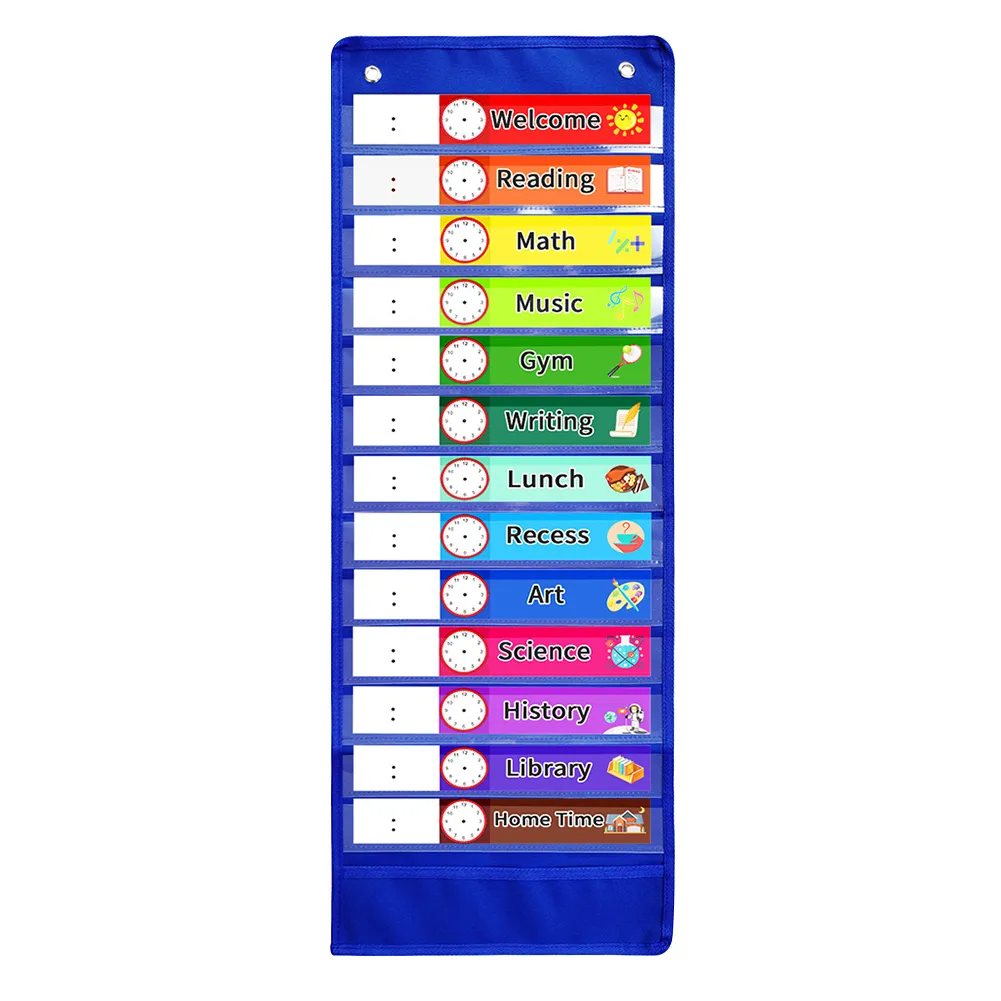 Hanging Oxford Cloth Daily Schedule calendar with pocket for School and ...