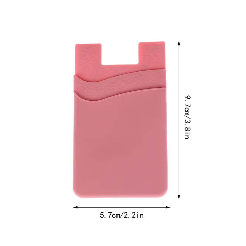 2024Dual-layer Silicone Adhesive Sticker Phone Back Cover Wallet Pocket ...