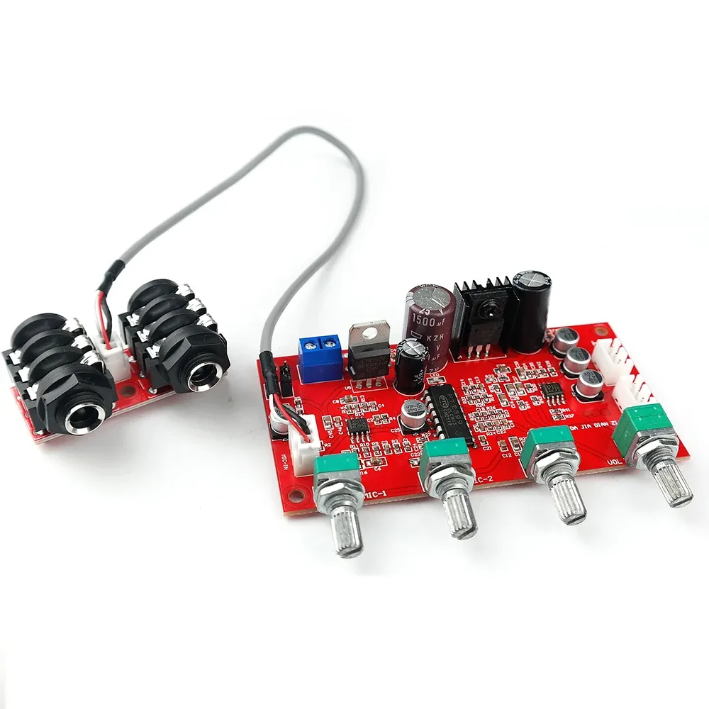 Karaoke Amplifier Board PT2399 Digital Microphone Preamp Reverberator | DC 7V 24V Audio ...