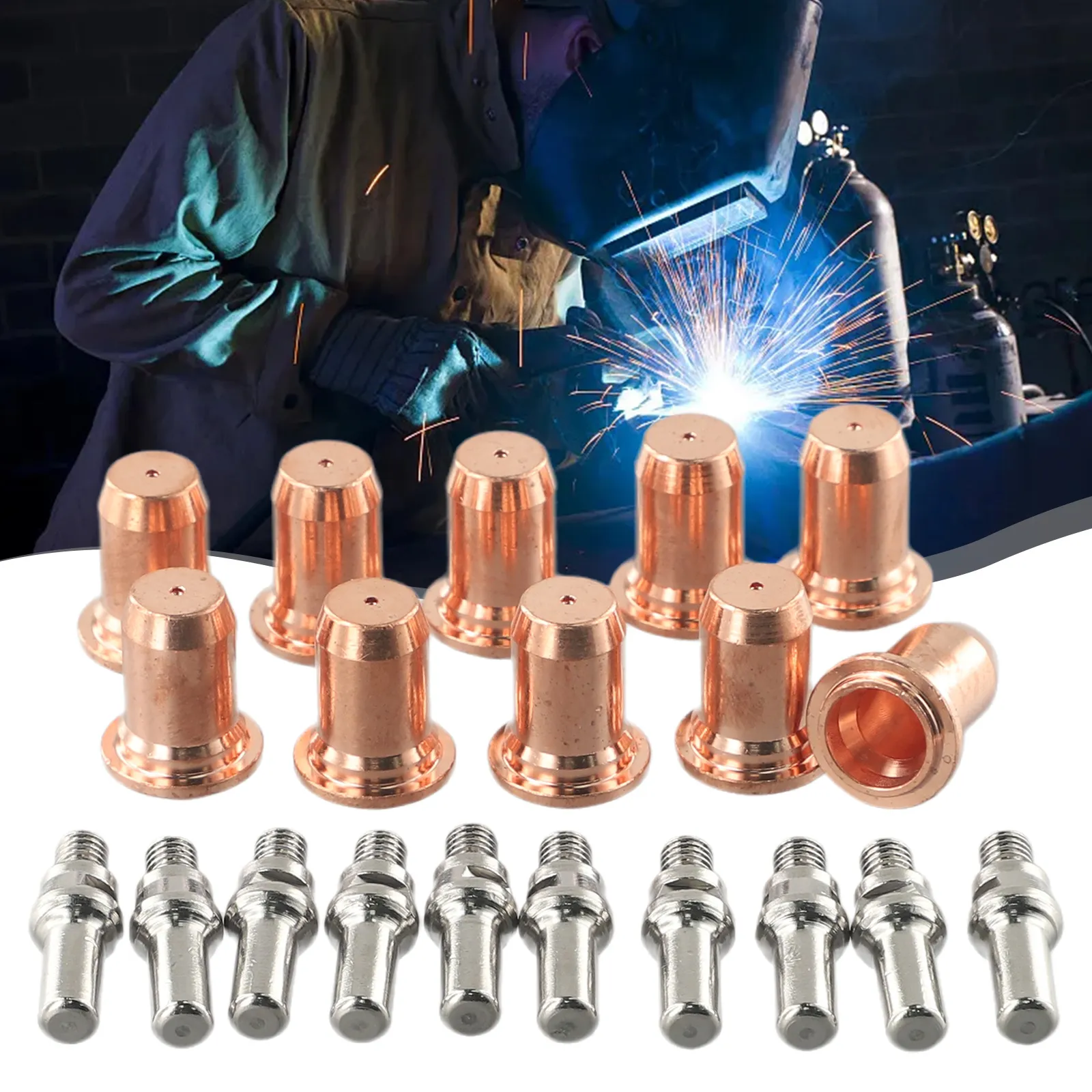 20-Pack IPT-60 1.0mm Plasma Cutter Tips for Precise Metal Cutting and ...