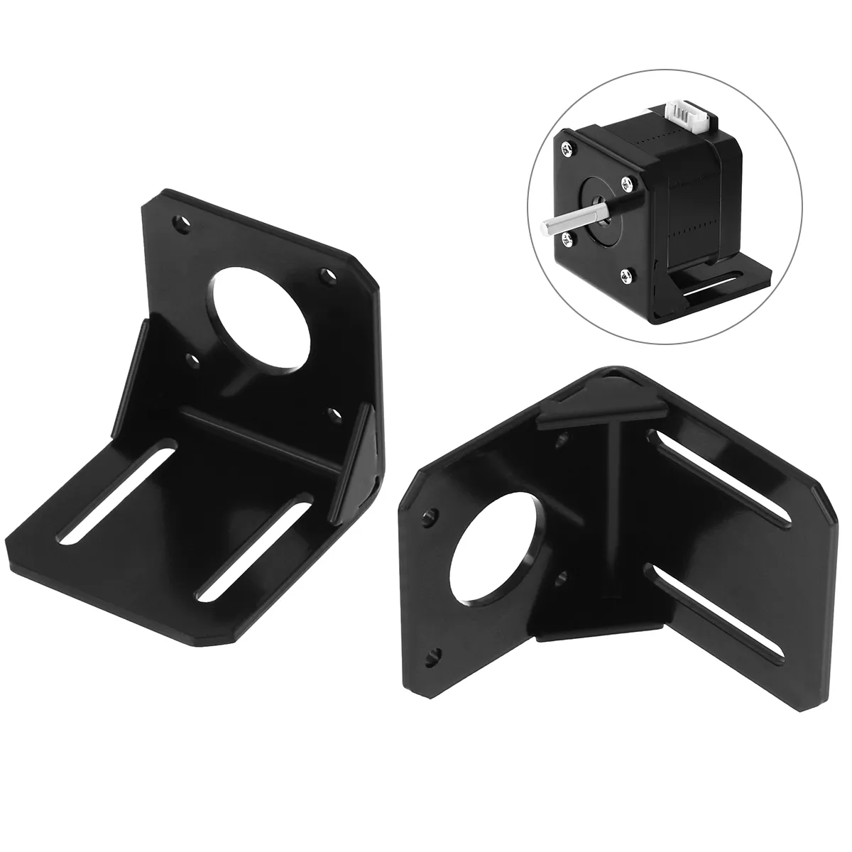 Stepper electric motor base plate with Metal Support Connector - Nema17 ...