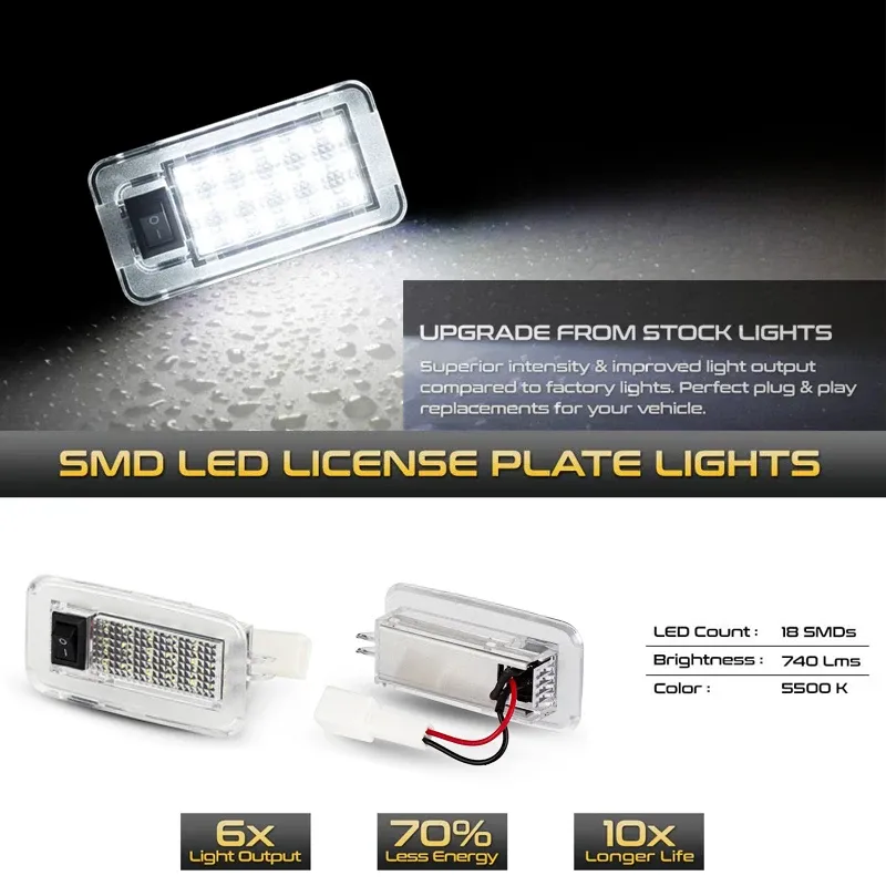 Bright LED Car Trunk Lights, 2 Pack Interior Luggage Compartment Lamps ...