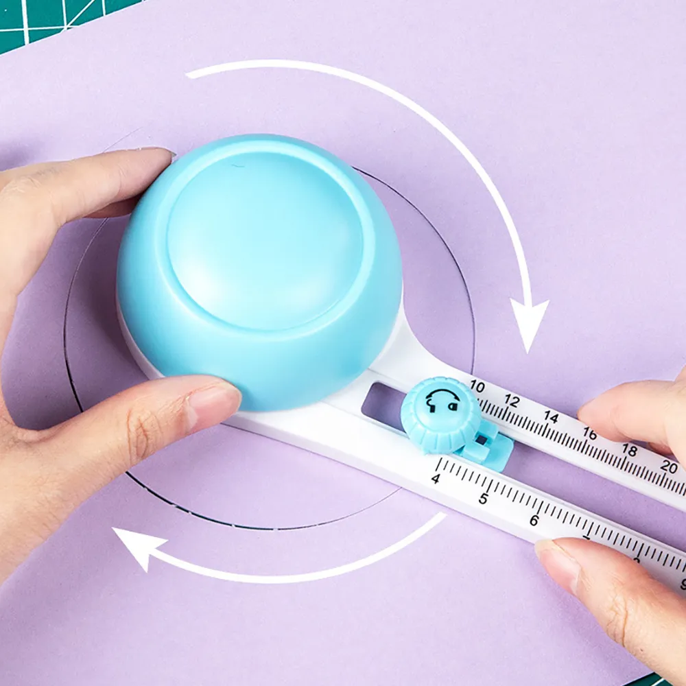 Paper Shape Cutters Adjustable Rotary Circle Cutter Tool Crafting Paper ...