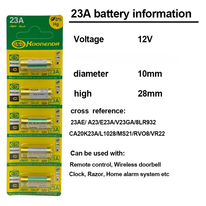 DHgate.com:100-Pack Powerful Alkaline 23A 12V Batteries for Toys ...