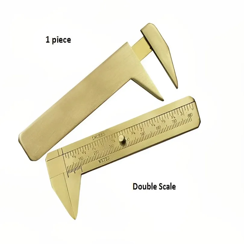 Portable Brass vernier caliper - Mini Single/Double Scale for Precise ...