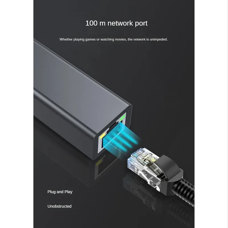 DHgate.com:USB-C to RJ45 LAN Adapter Wired Ethernet Network Dongle with ...