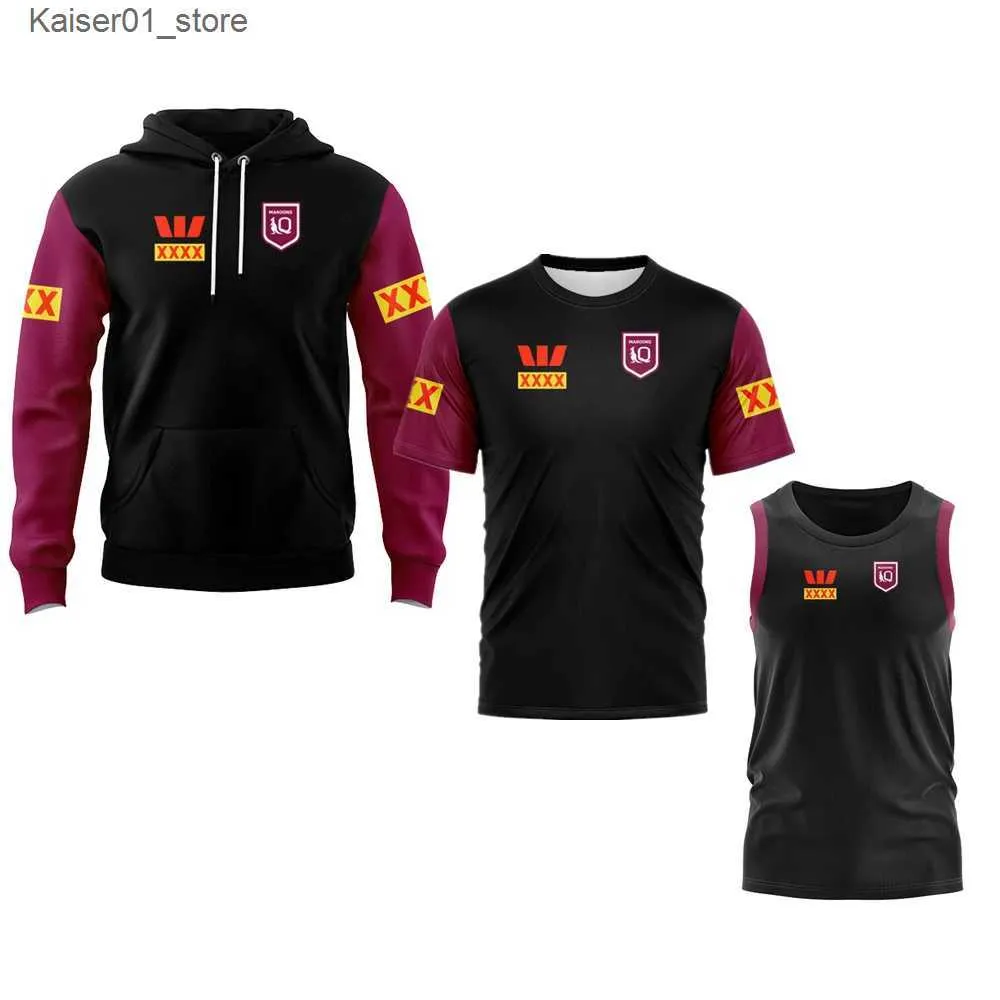 Rugby Jerseys 2024 QLD Maroons Rugby Jersey Training Clothing Hoodies ...