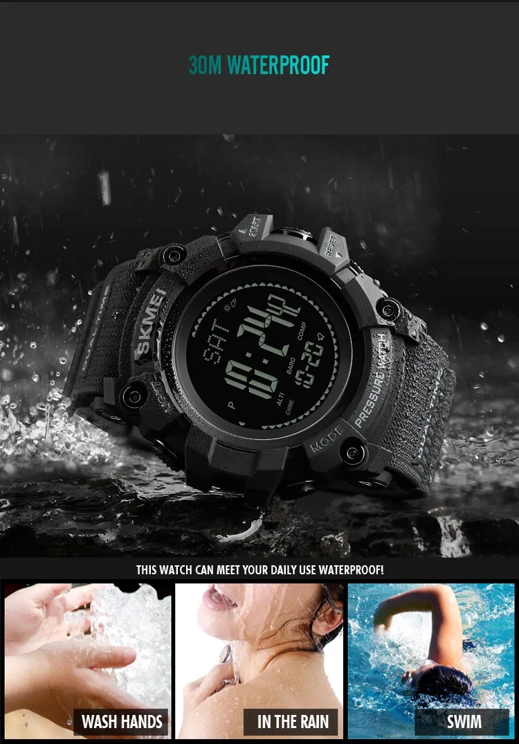 Skmei Digital Sport Watches with Compass Altimeter Thermometer ...