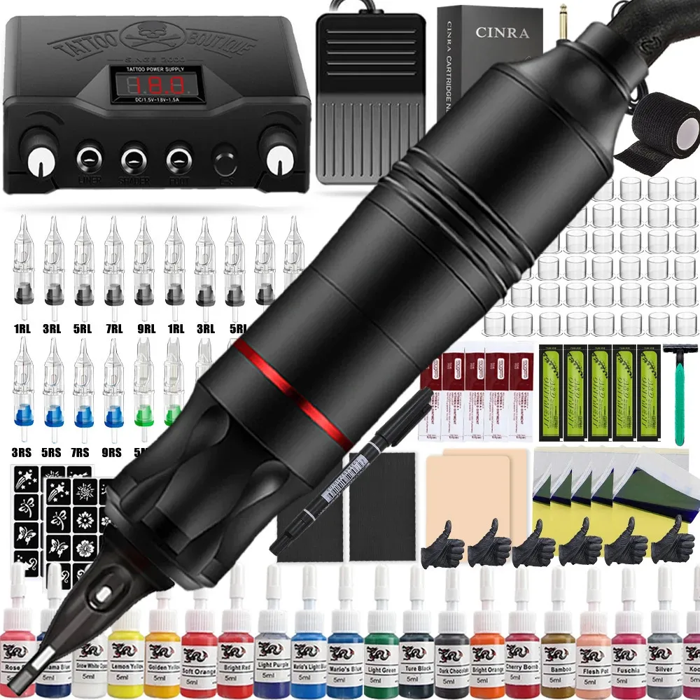 DHgate.com:Rotary Tattoo Machine Kit with Power Supply Cartridges ...