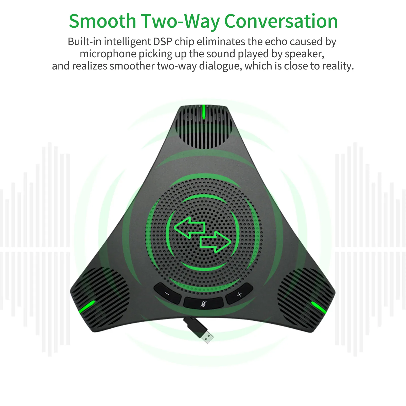 USB Speakerphone Conference Microphone with 360° Omnidirectional Voice ...
