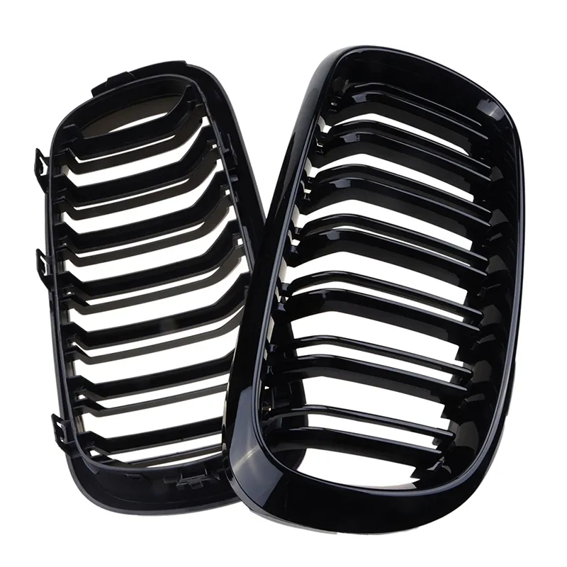 Rhyming Front Hood Kidney Grille Bumper Black Dual Grill Replacement ...
