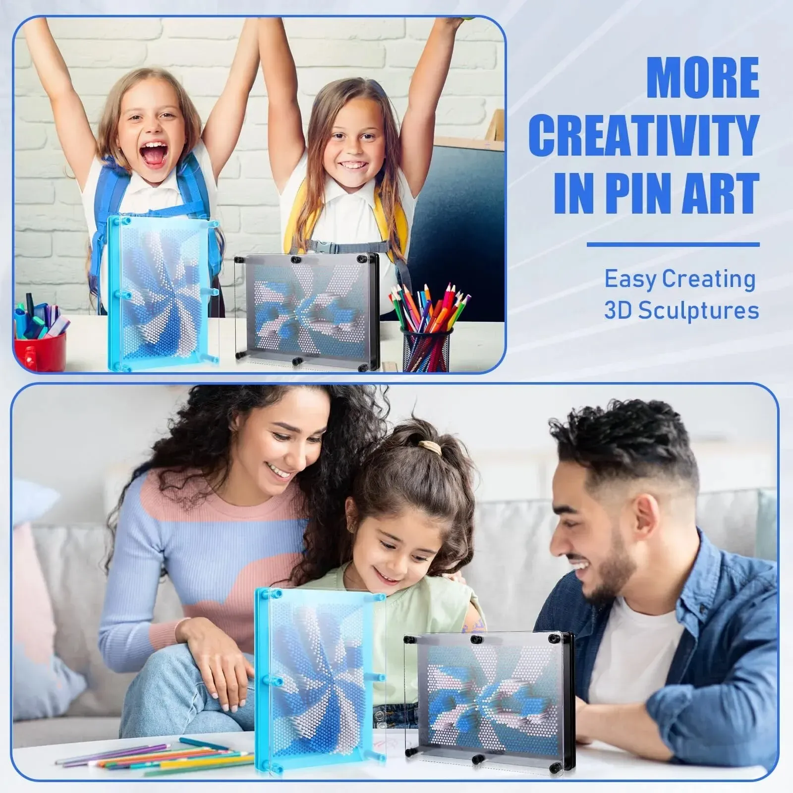 DHgate.com:3D Clone Pixel Art Blocks Toy, Colorful Pin Art Clone Face ...