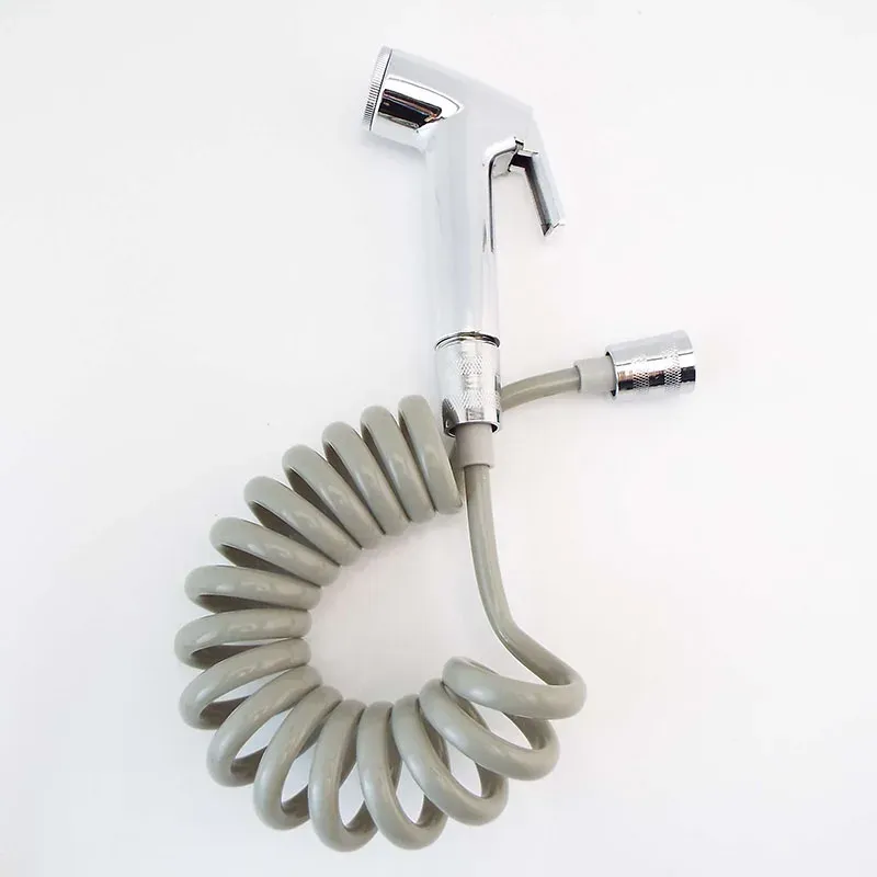 Complete Bathroom Kit: ABS White And Silver Hand Toilet Tank Holder ...