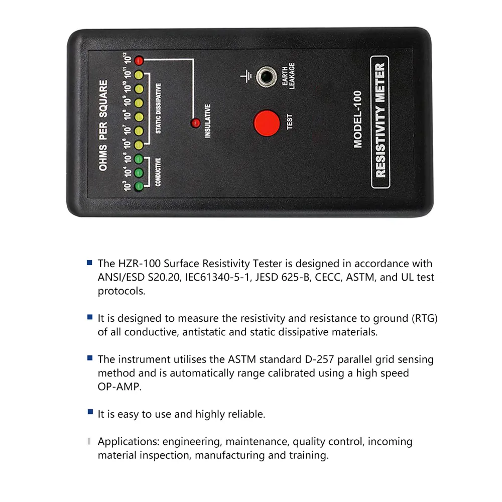 Surface Resistance Tester: Electrostatic Static Electricity ESD ...