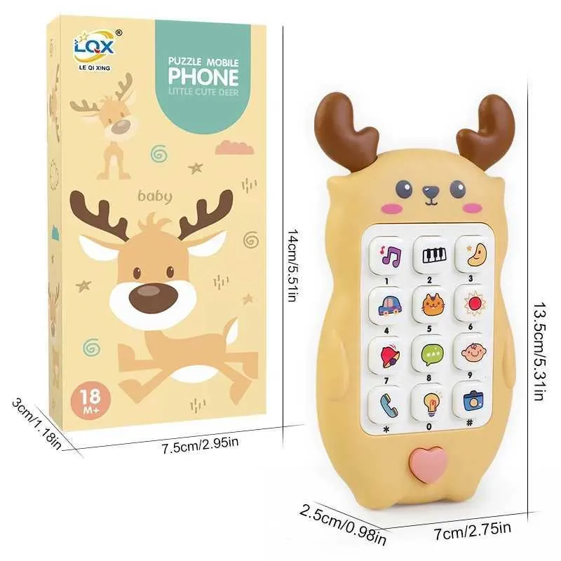 Interactive Educational Toy Phone for Toddlers - LED Lights, English ...