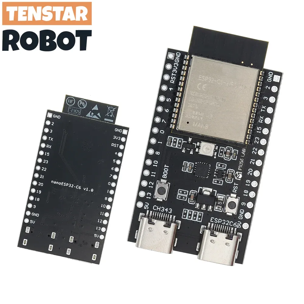 ESP32 C6 ESP32 WiFi+Bluetooth Internet Of Things Dual Type C Placa De Desenvolvimento Esp 32 ...