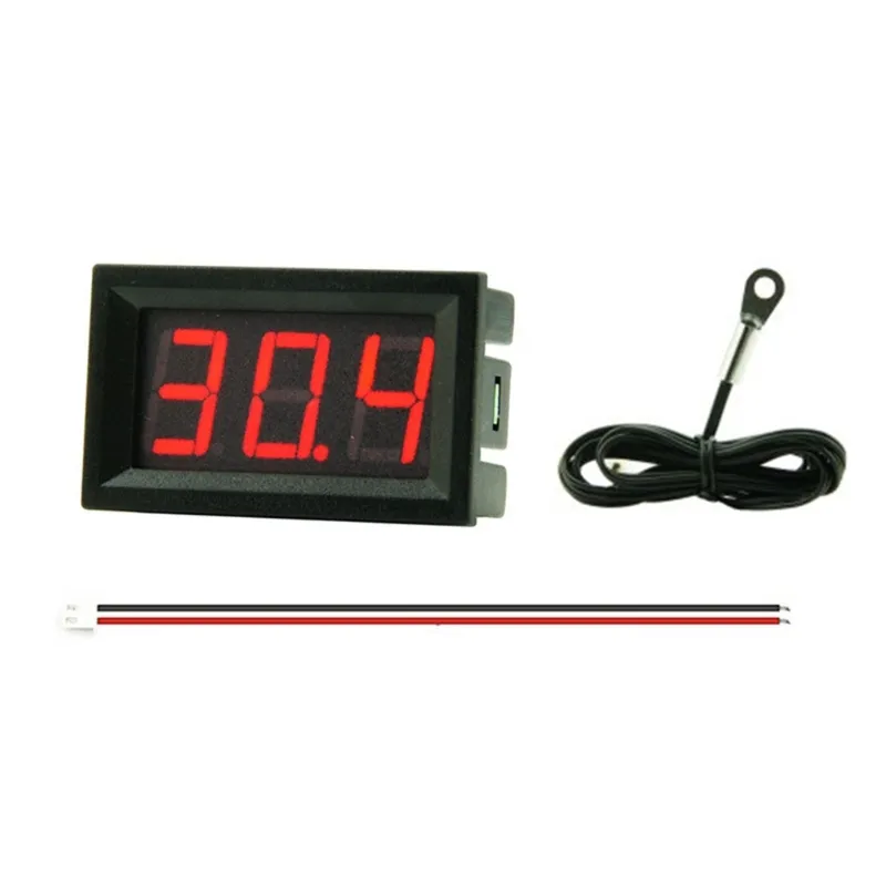 Digital LED Display Thermometer Temperature Meter for Refriger, 4-30V ...
