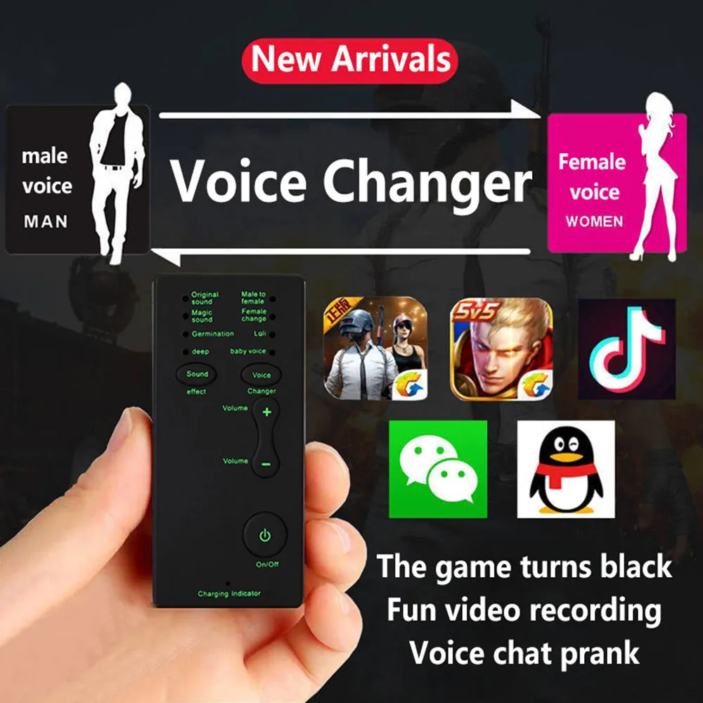 Microphone Voice Changer with 7 Different Sound Changes - Mini Portable ...