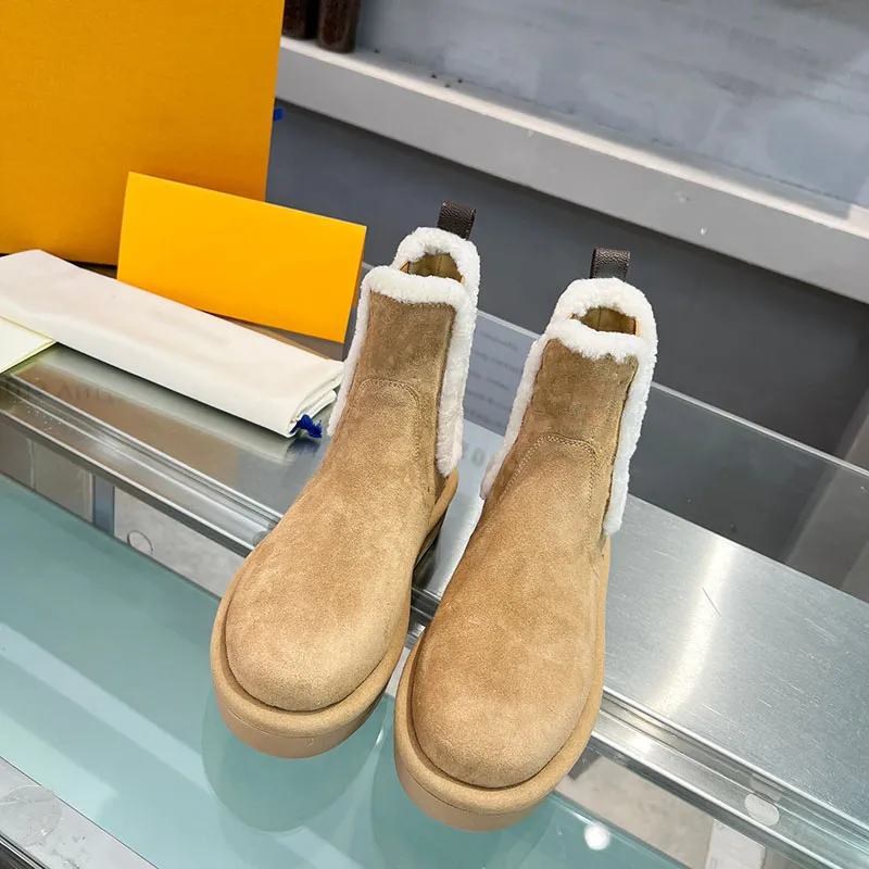 Sheep Shoes: Lamb Wool Platform Ankle Booties Designer Inspired ...