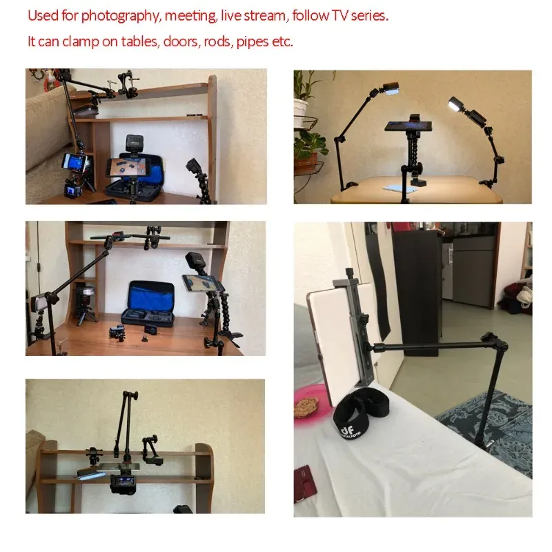 23 Inch Articulating Magic Arm Clamp Stand for LCD Monitor, LED Light ...