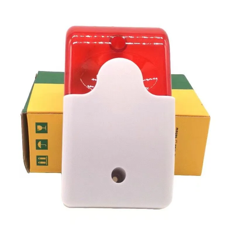 Wired Strobe Siren Alarm DC 12V 24V AC 220V Indoor Security Sound and ...