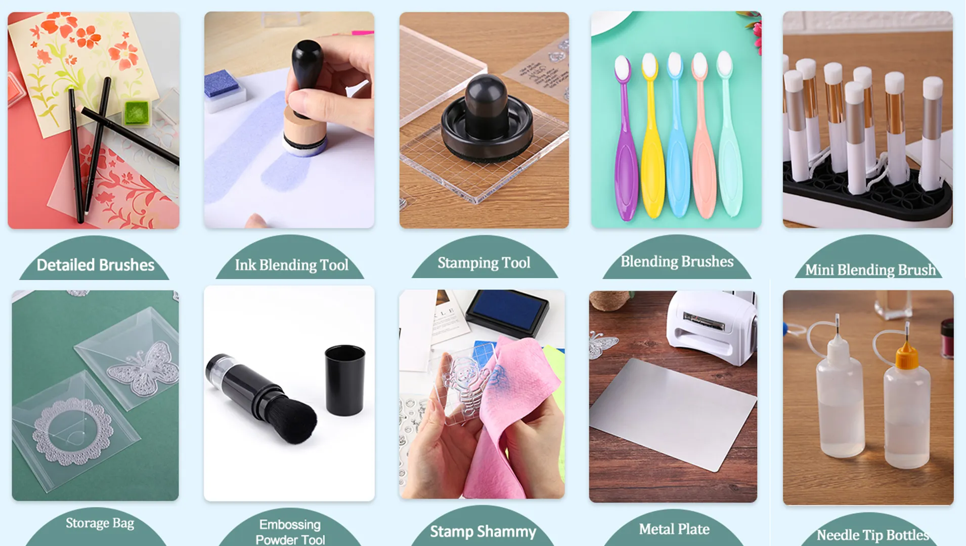 DHgate.com:Mini Ink Blending Tools with Round Domed Foam Replacement ...