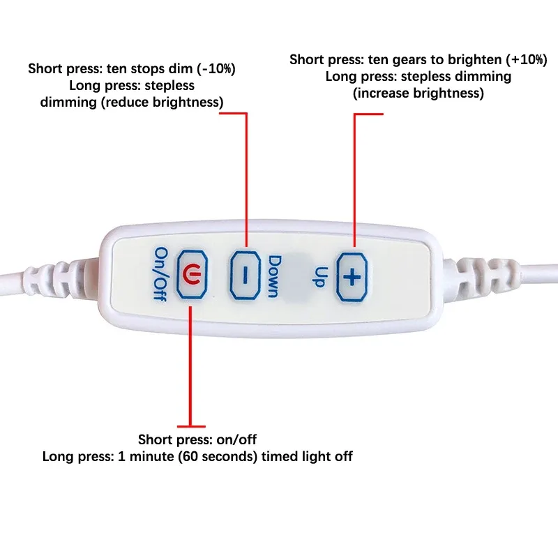 DHgate.com:5730 SMD LED Lamp with USB Dimmer Dimmable White LED DIY Light for Learning/Work ...