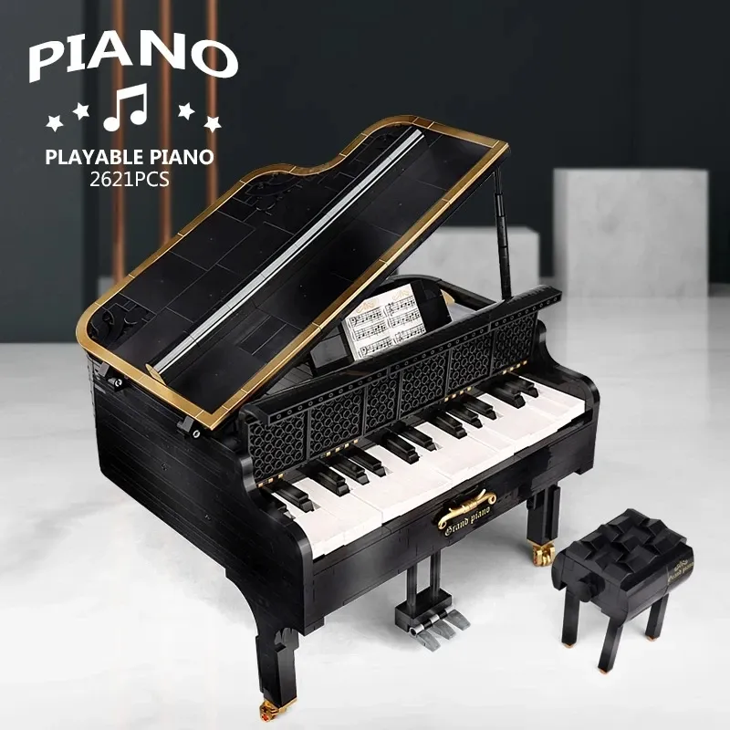 Magnetic Building Blocks Toys: Creative Motorized Piano Set With App ...