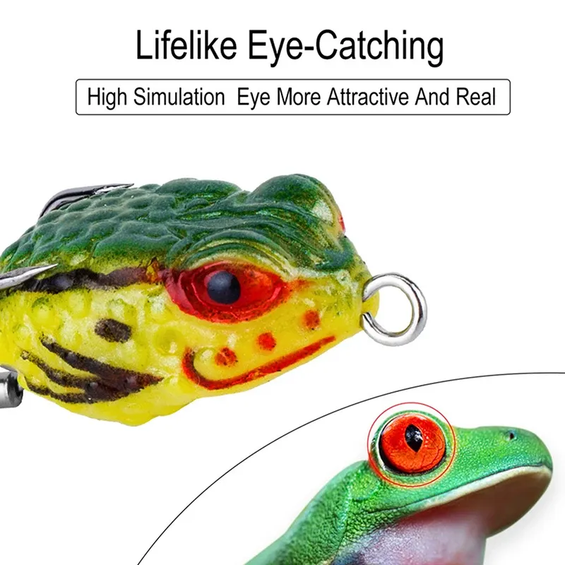 Outdoor Luya Long-Range Thunder Frog, 2.5cm/3g Mini Frog with Double ...